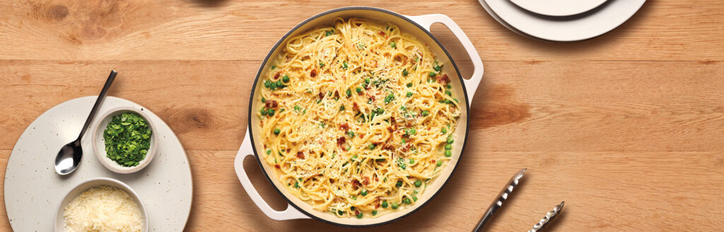 One-Pot Spaghetti Carbonara - Campbell's Stretchable Recipes [Dev]